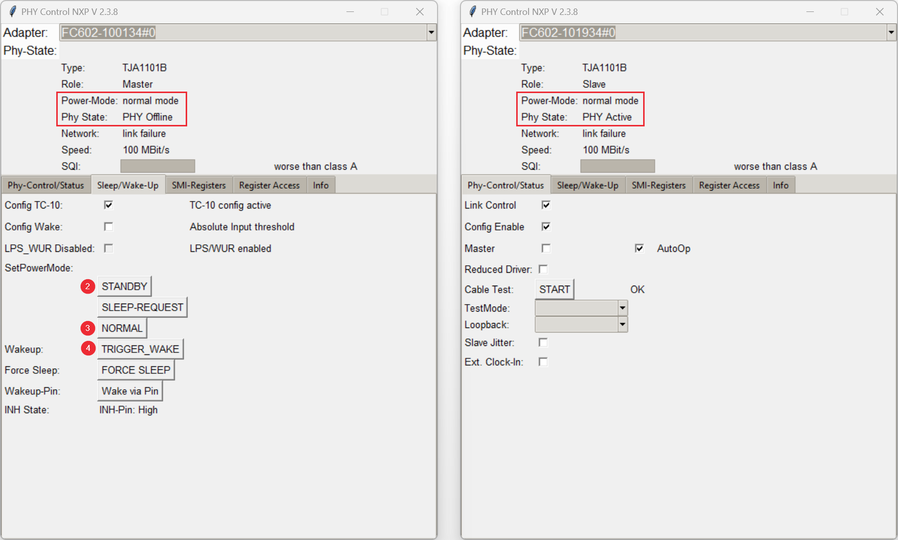 TC10 – Sleep/Wake-up Demo – 100BASE-T1 – PHY Control NXP – FibreCode Docs