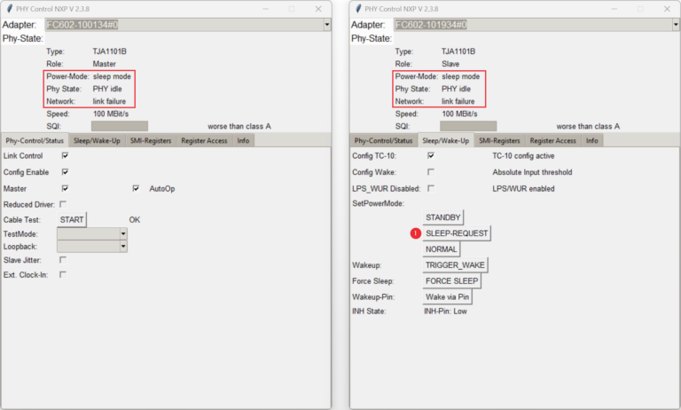 TC10 – Sleep/Wake-up Demo – 100BASE-T1 – PHY Control NXP – FibreCode Docs