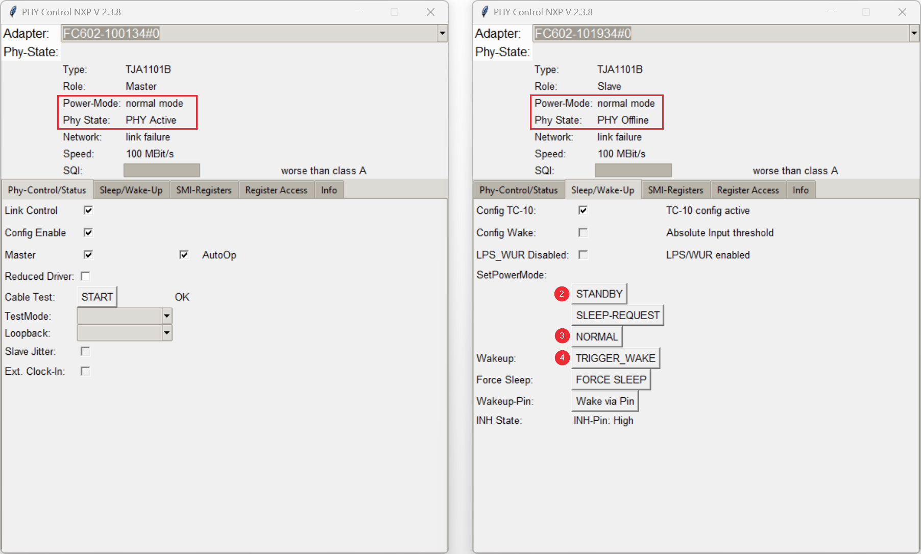 TC10 – Sleep/Wake-up Demo – 100BASE-T1 – PHY Control NXP – FibreCode Docs